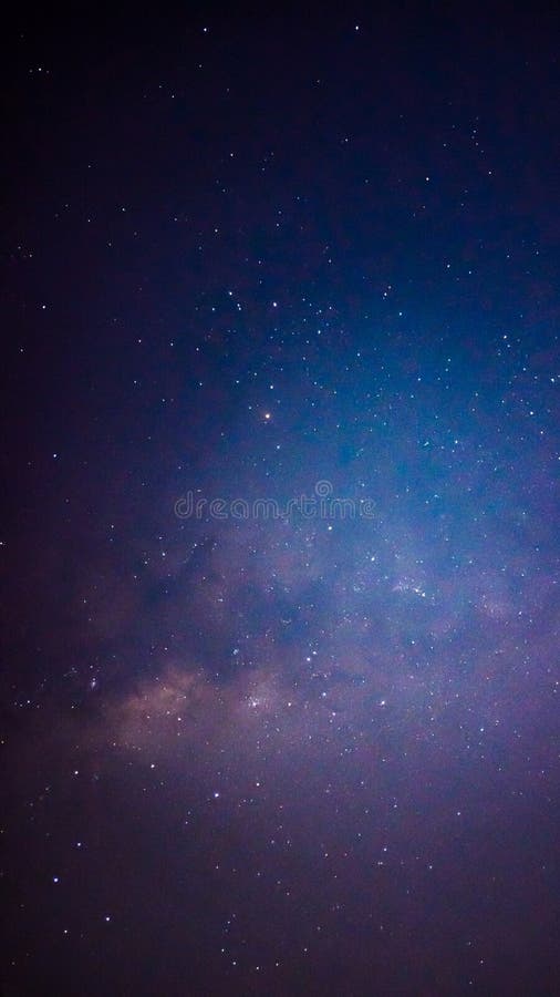 Night View of Stars and Planets in the Milky Way Galaxy Stock Photo ...