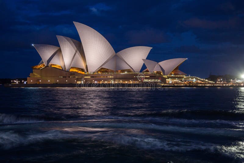 Night View of Sydney Opera House Editorial Photography - Image of ...