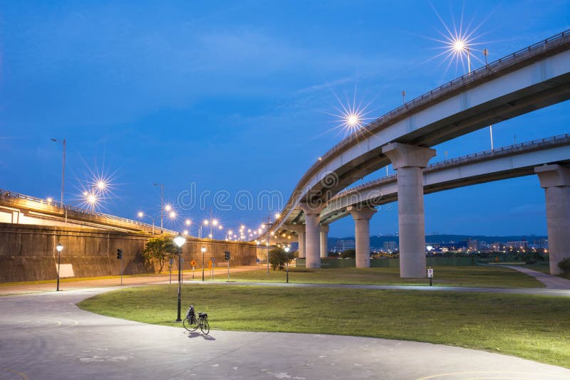 The Night View of Taiwan Highway Editorial Image - Image of highway ...