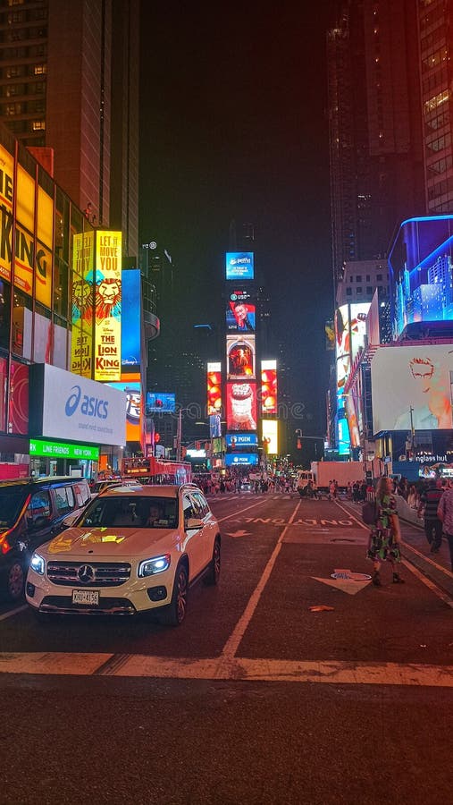 Night View of Times Square, New York Editorial Stock Image - Image of ...