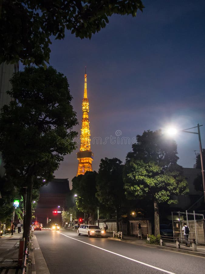 Night View of Tokyo Tower, Tokyo, Japan Editorial Image - Image of ...