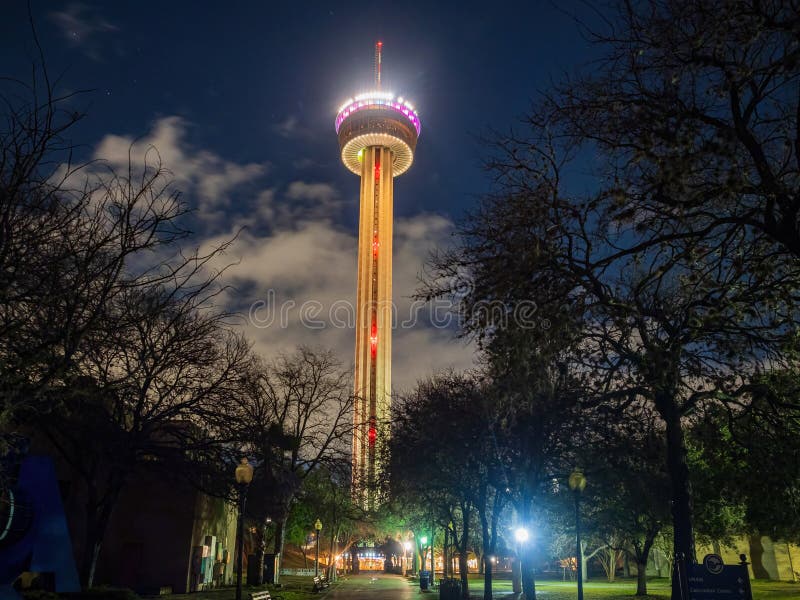 Night View of the Tower of the Americas Editorial Photo - Image of ...