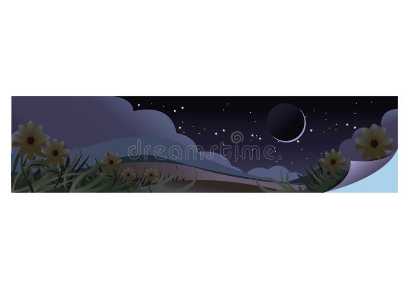 Night View. Vector Illustration Decorative Design Stock Vector ...