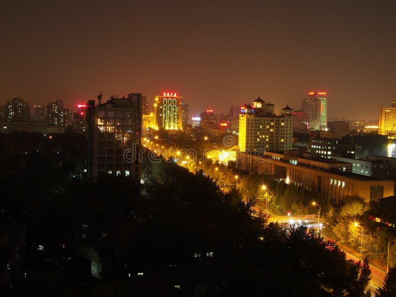 Night View of Western Beijing Editorial Photography - Image of night ...
