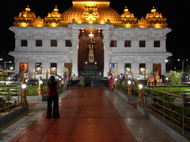 Night Views of a Indian Temple Stock Photo - Image of city, temp: 185250630