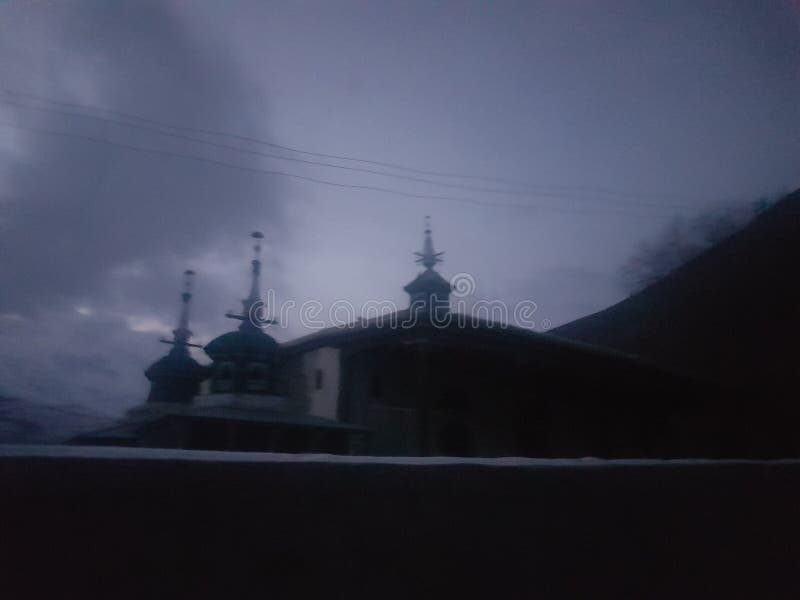 Night Vision after Snow Falls Beautiful Stock Image - Image of night ...