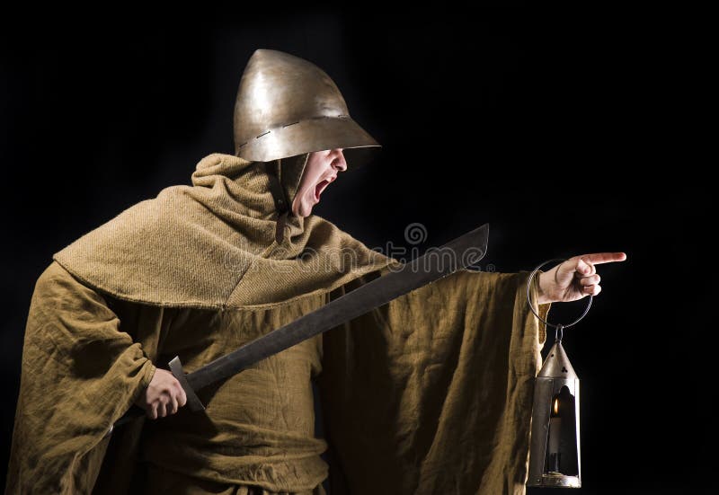 Night watchman stock image. Image of black, crime, helpful - 25010463