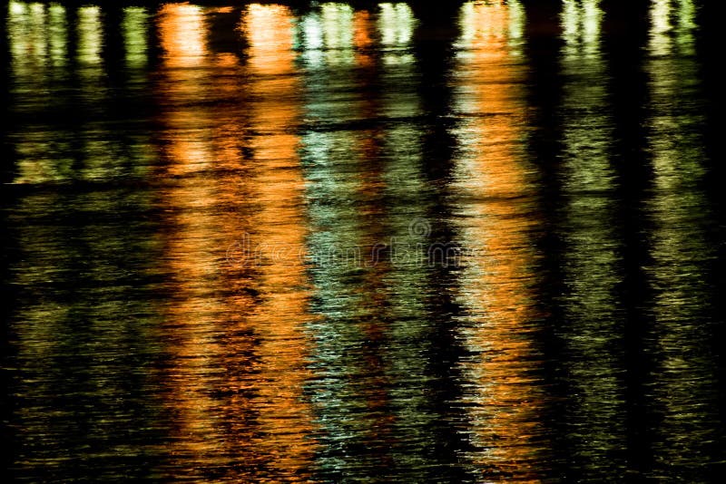 Night Water Reflection stock photo. Image of detail, scenic - 12416476