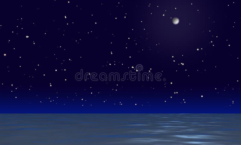 Night water surface stock image. Image of season, moonlight - 4329669