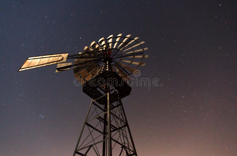 Night windmill stock photo. Image of star, alternative - 38752916