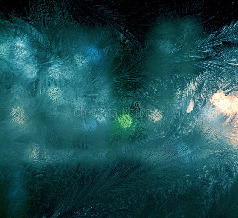 Winter Ice Frost, Frozen Background. Frosted Window Glass Texture. Cold ...