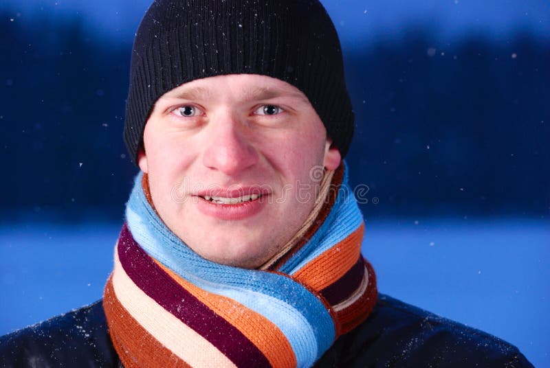 Night winter portrait stock image. Image of lifestyle - 14771525
