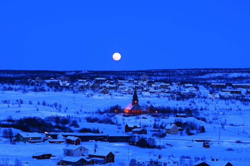 Night in winter town stock photo. Image of houses, blue - 7677324