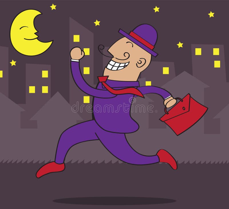 Night worker stock vector. Illustration of worker, confidence - 25726593