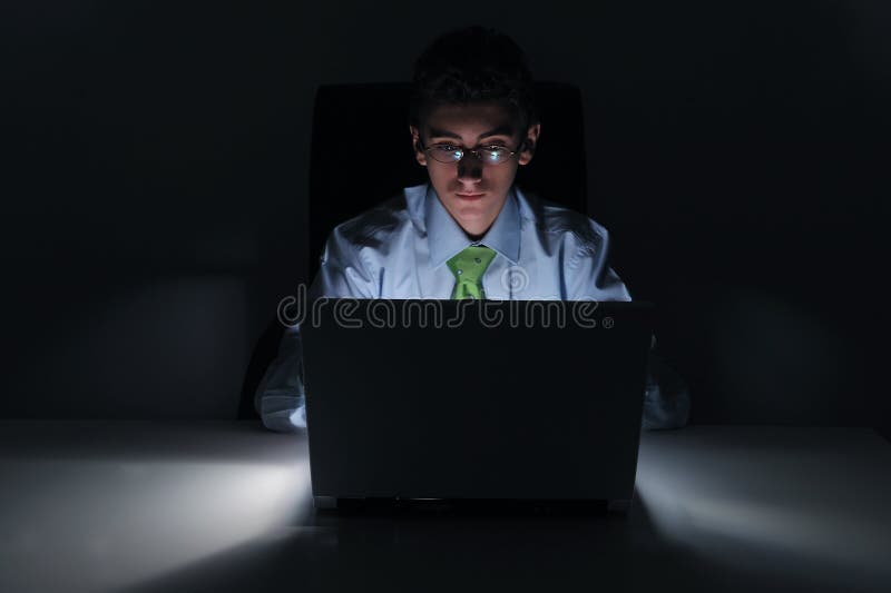 Night working stock image. Image of internet, businessman - 8642227