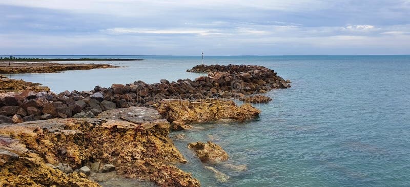 Nightcliff Beach Darwin Australia, View from Beach Stock Image - Image ...
