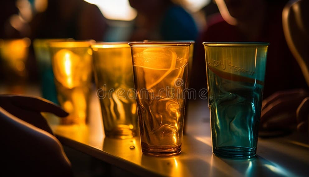 Nightclub Celebration Drinks Flow, Music Glows, Fun Generated by AI ...