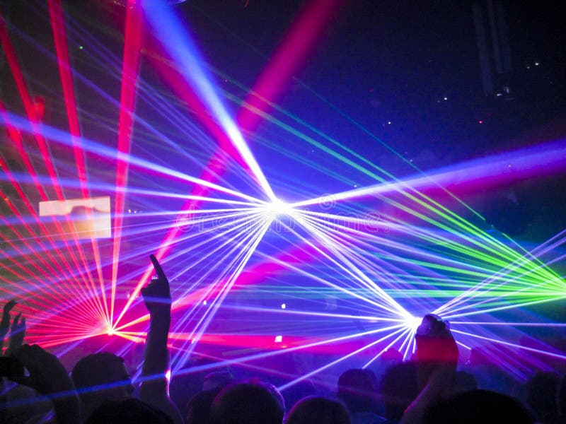 Nightclub / Rave Lasers, People Having Fun Stock Image - Image of ...