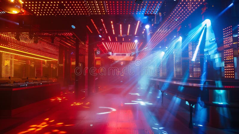 Nightclub Patrons Dancing in a Vibrant Hotel Setting Stock Illustration ...