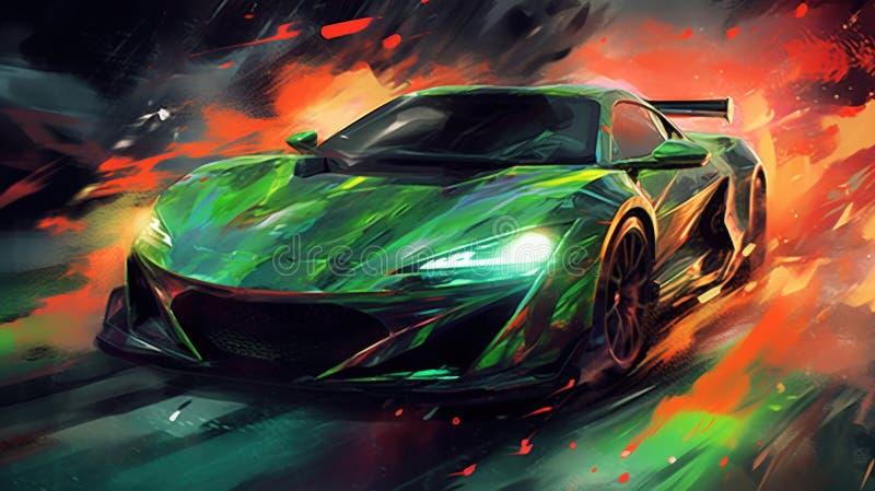 Nightcore Fractured Velocity Stock Photo - Image of canvas, unreal ...