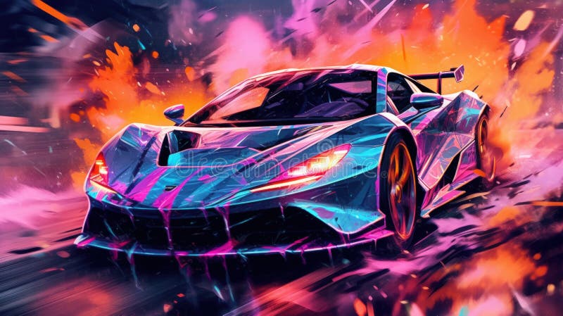 Nightcore Fractured Velocity Stock Photo - Image of blue, scenes: 288906656