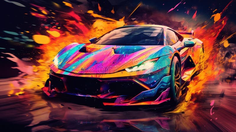 Nightcore Fractured Velocity Stock Photo - Image of colorful, scenes ...