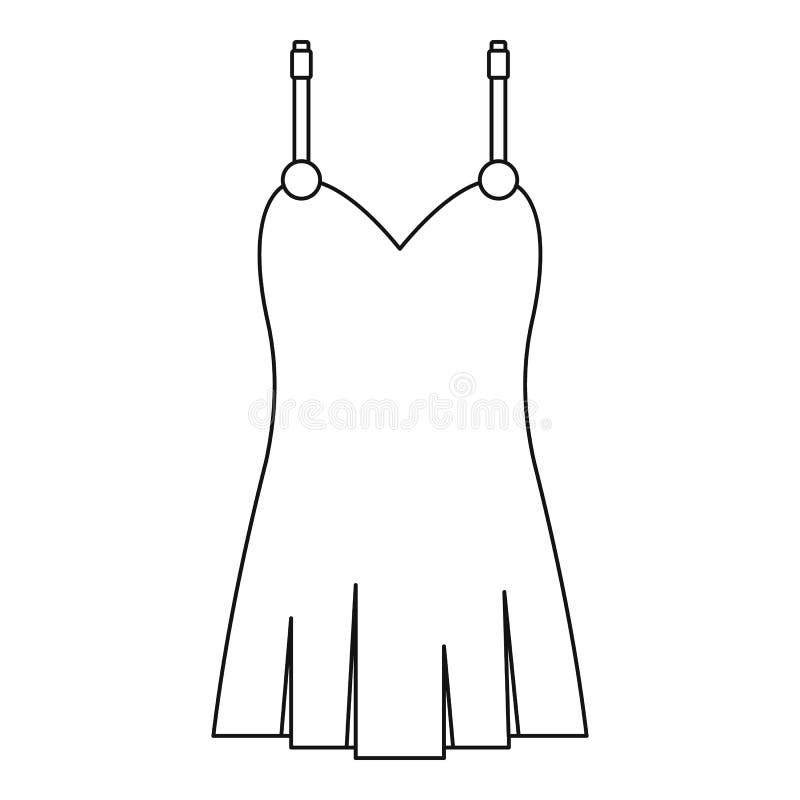 Nightie Icon, Outline Style Stock Vector - Illustration of industry ...