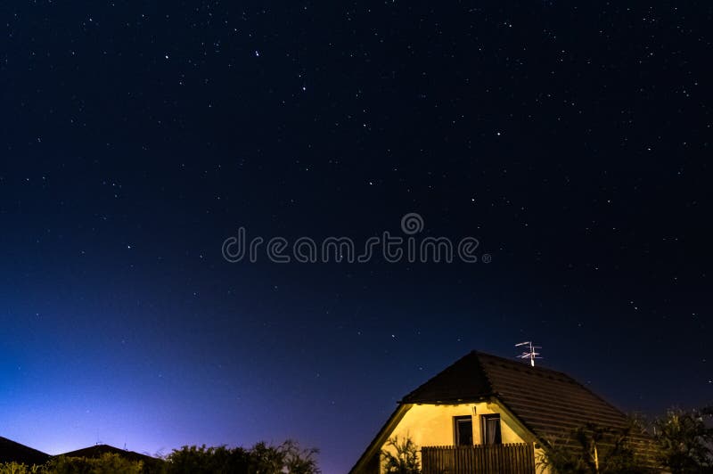 Nightime stock photo. Image of roof, peaceful, nightime - 50931348