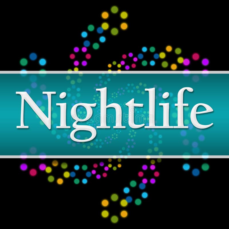 Nightlife Dark Colorful Neon Square Horizontal Stock Illustration ...