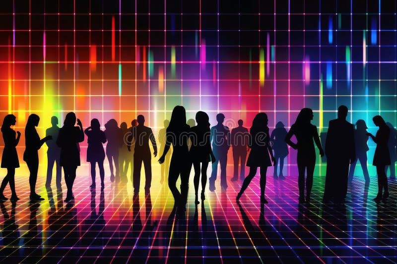 Nightlife in a Disco Concept Created with Generative AI Technology ...