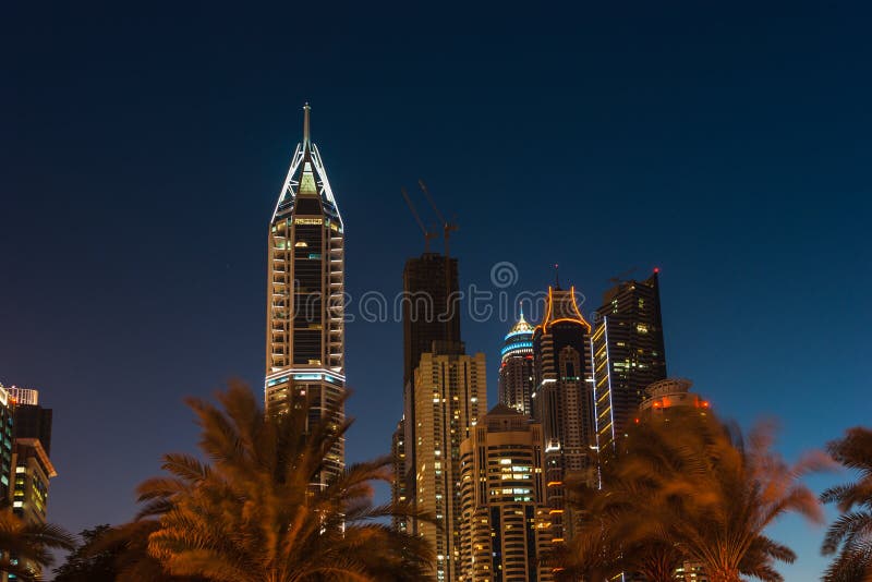 Nightlife in Dubai. UAE stock photo. Image of arabia - 63487598