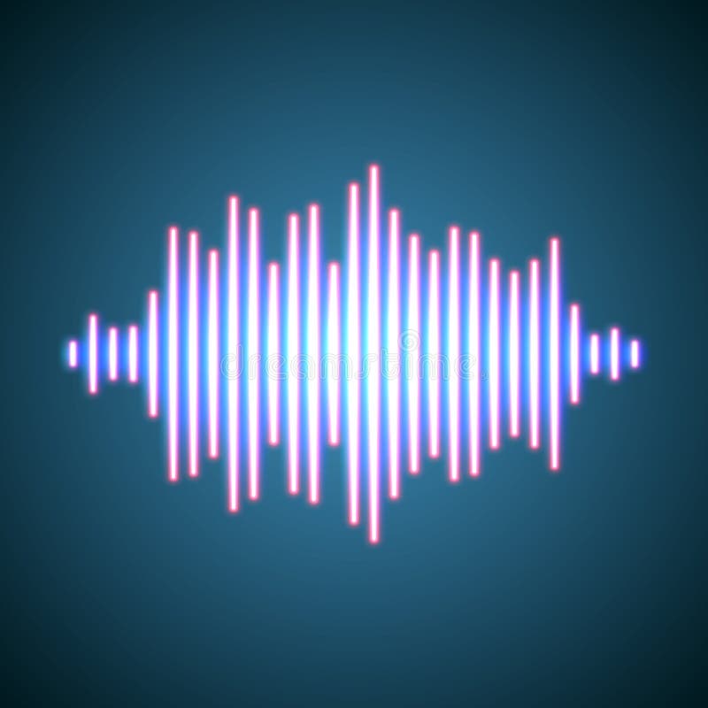 Nightlife Styled Glowing Neon Music Wave Stock Vector - Illustration of ...