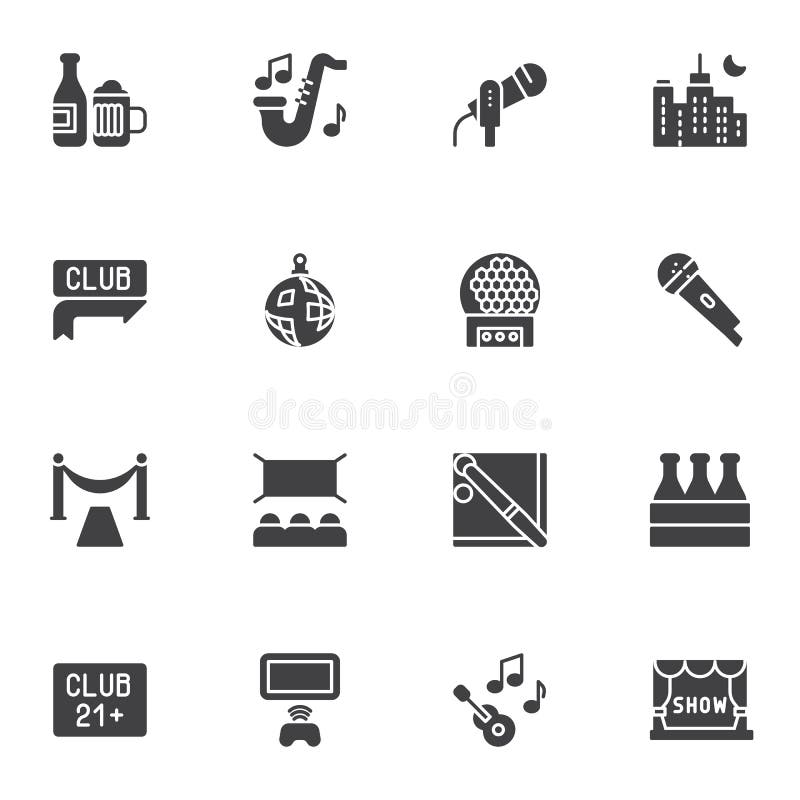 Nightlife Collection Neon Signs Design Template Set Logos In Neon