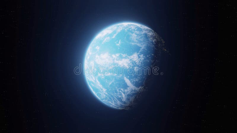Nightly Planet Earth in Dark Outer Space. Civilization. Elements of ...
