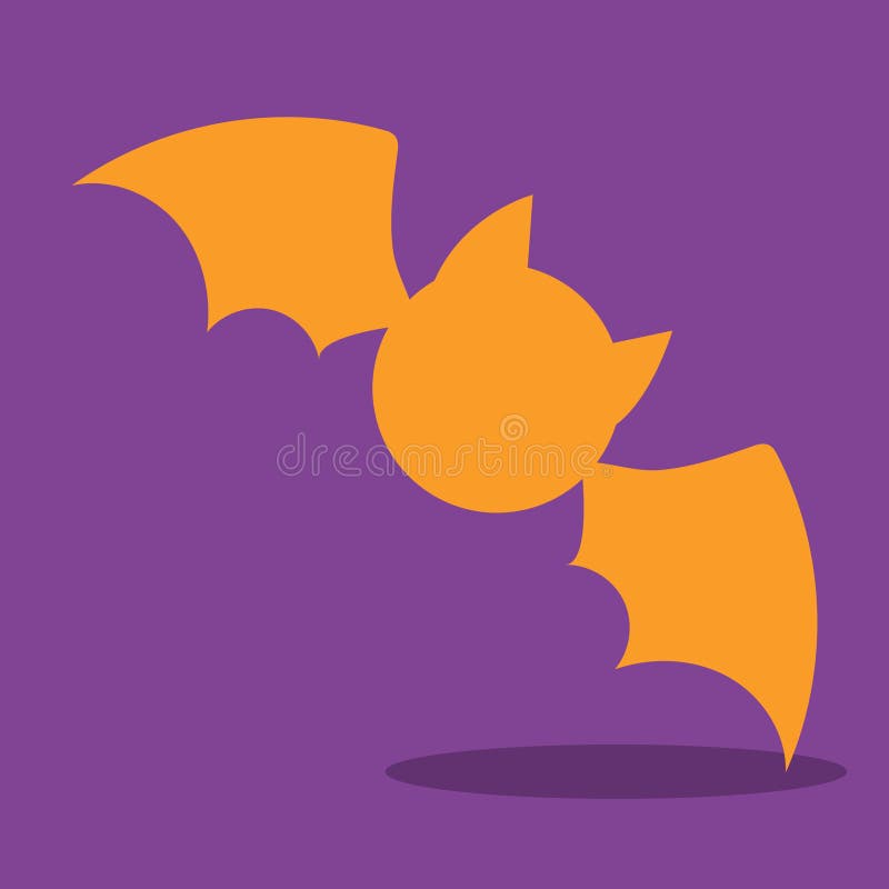 Nightmare bat orange 10 stock vector. Illustration of nightmare - 197987070