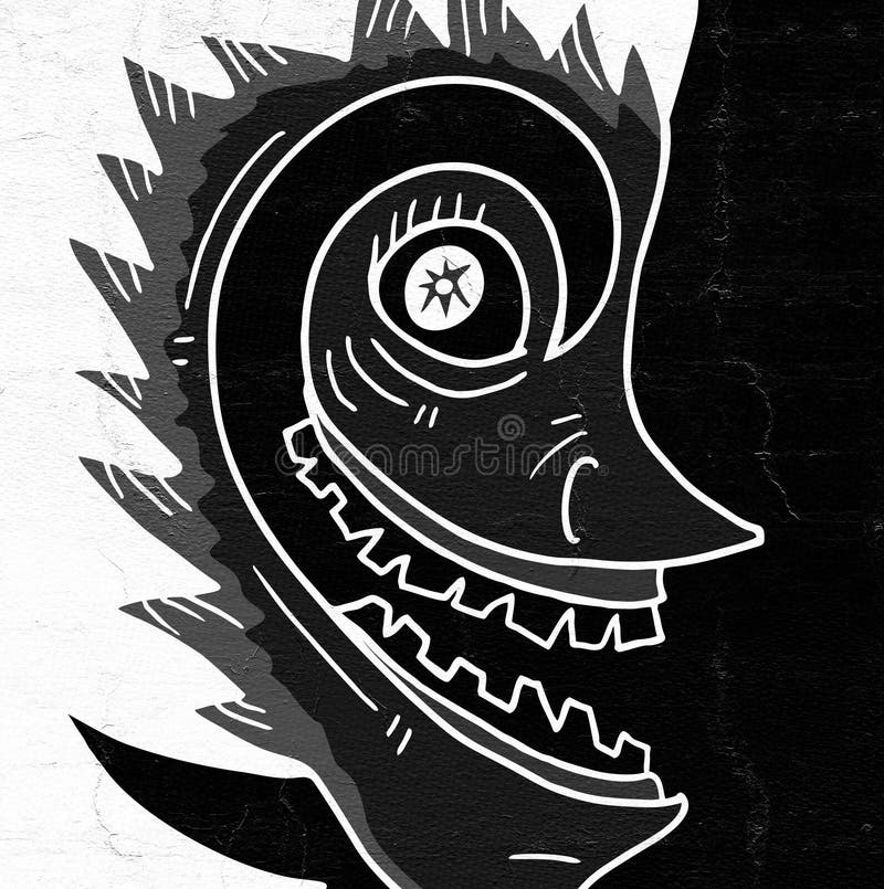 Nightmare face stock vector. Illustration of dark, scream - 62361709