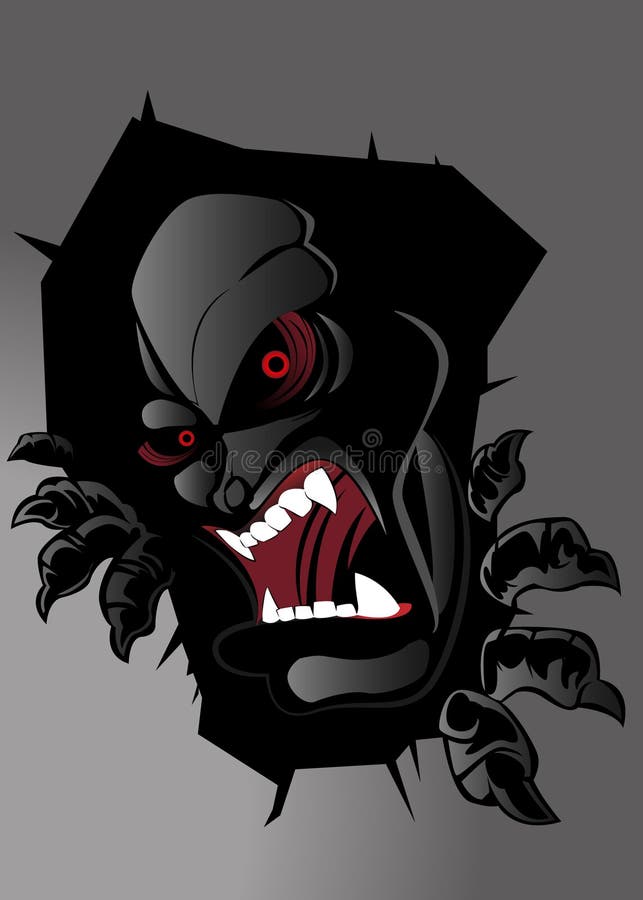 Zombie Ghost Creepy Portrait Stock Illustration - Illustration of demon ...