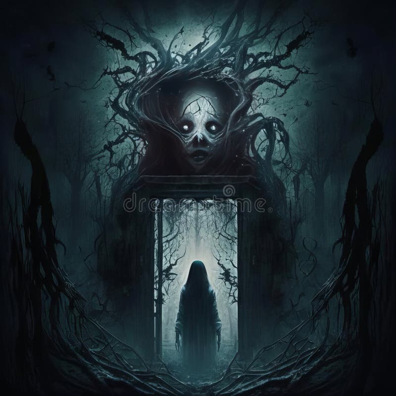 Nightmare, Horror, Nightmare. Generative AI Stock Illustration ...