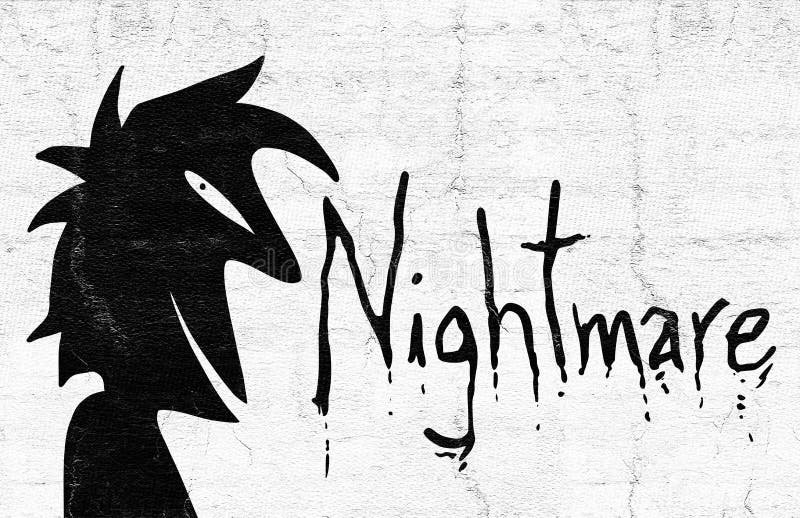 Nightmare message shadow stock illustration. Illustration of shadow ...