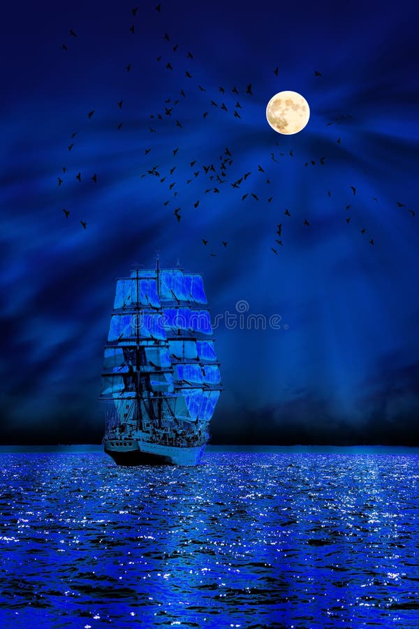 Nightmare seascape stock image. Image of mysterious, landscape - 39031183