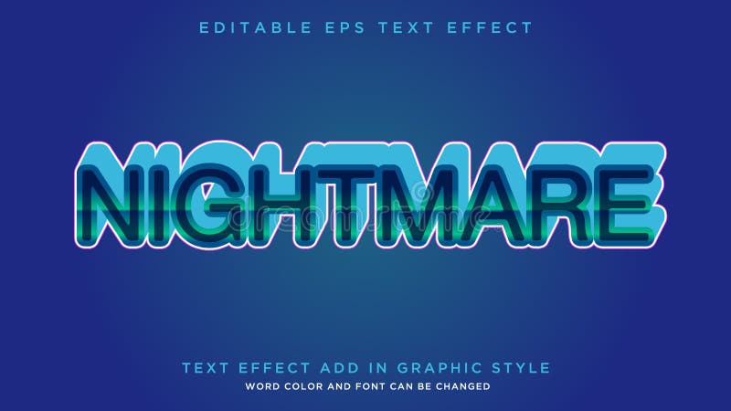 Nightmare Style Editable Text Effect with Beautiful Colors and ...