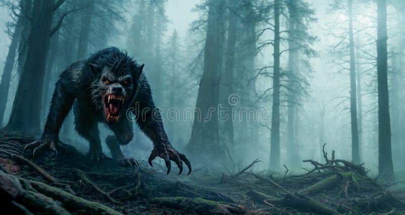 Nightmare Unleashed: the Aggressive Werewolf in the Sinister Forest ...