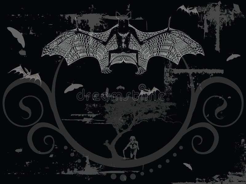 Nightmare vector - the bat stock vector. Illustration of plot - 6083841