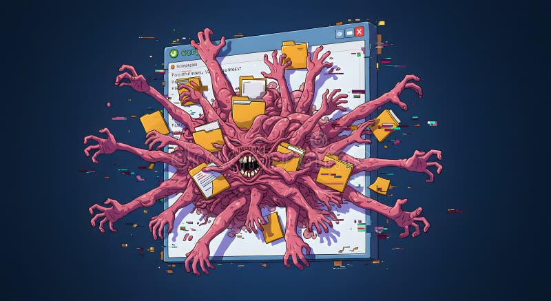 File Corruption Monster Stock Illustrations – 1 File Corruption Monster ...