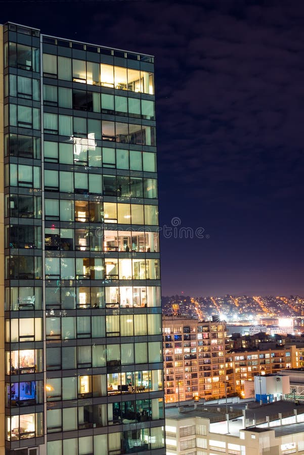 Nightscape Building - San Francisco Stock Image - Image of modern ...