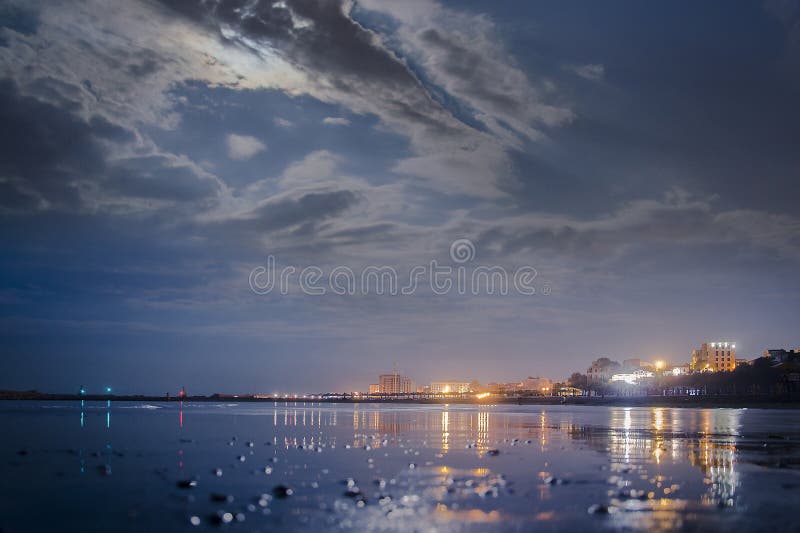 Nightscape stock image. Image of reflection, full, night - 76277193