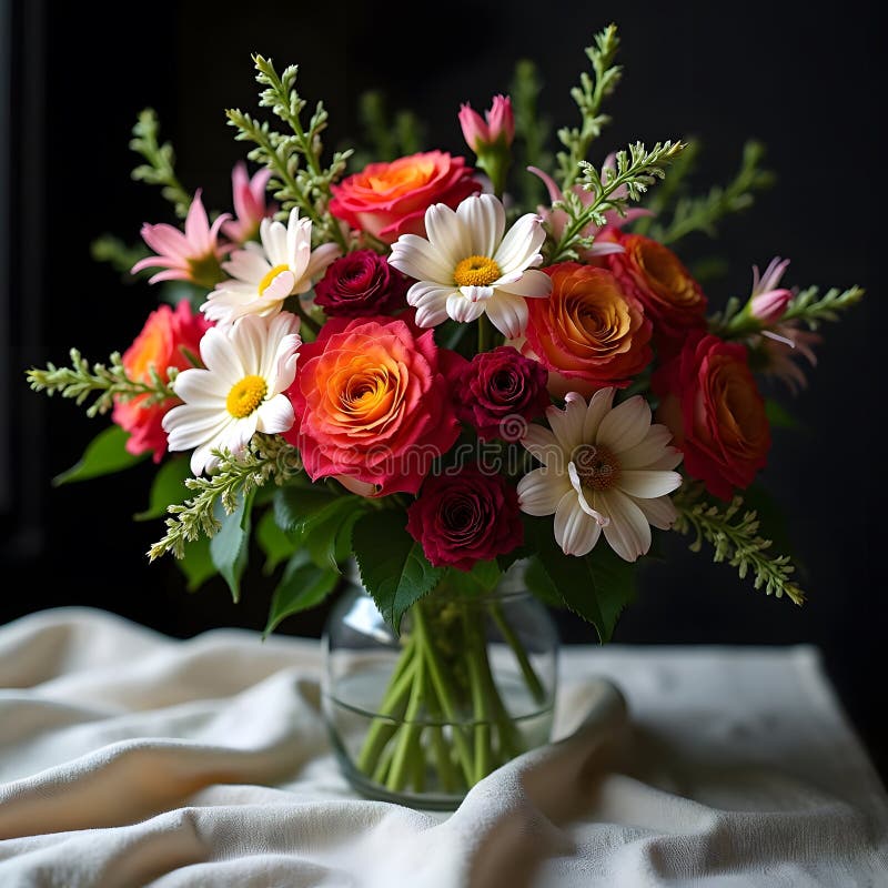Nighttime Blossoms Vibrant Cityscape Enhanced with Focus Stacking Stock ...