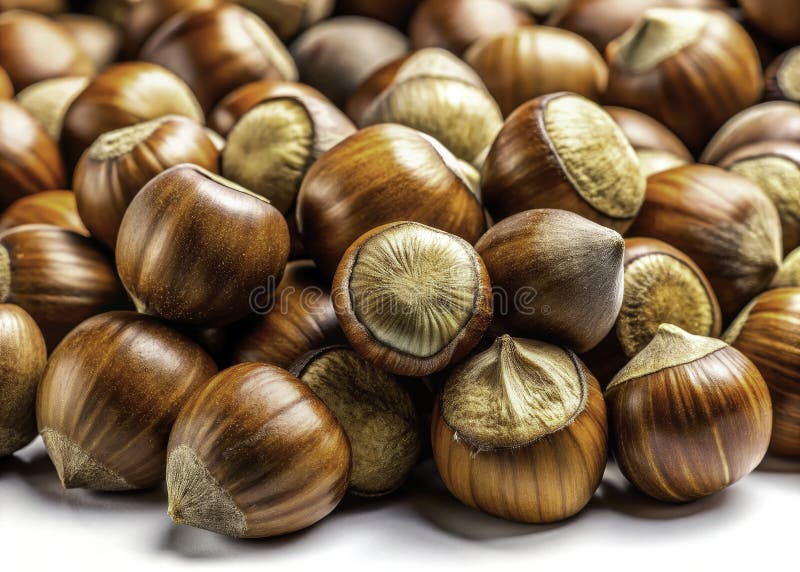 A Nighttime CloseUp of Hazelnut Shells Exquisite Texture and Rich ...