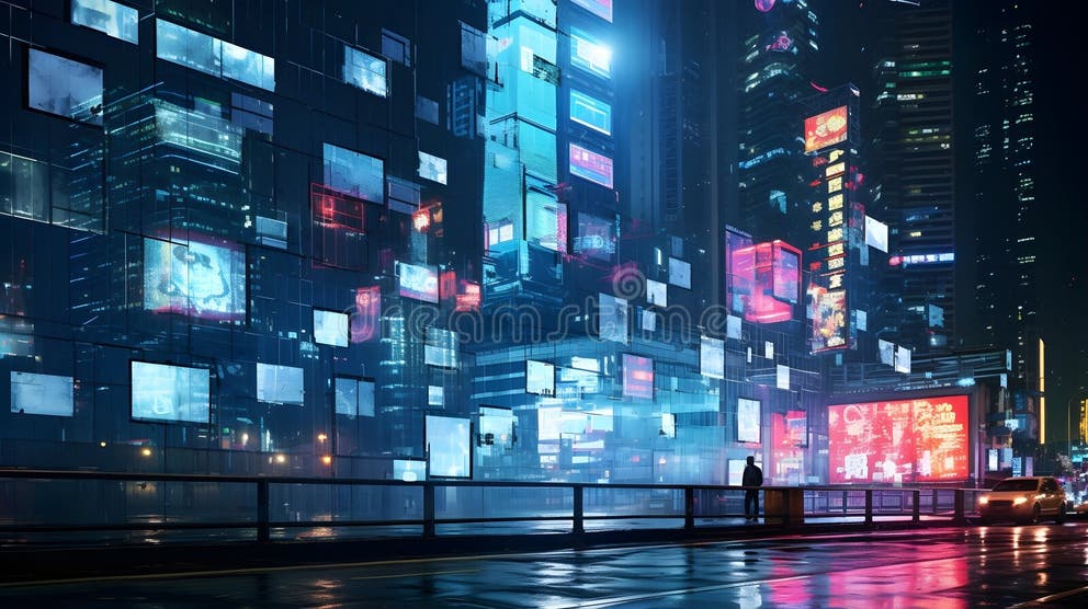 Cyberbank Skyline Stock Illustrations – 18 Cyberbank Skyline Stock ...