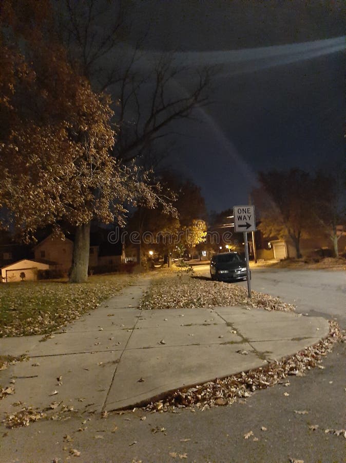 Nighttime in Fall stock image. Image of fall, night - 163678503